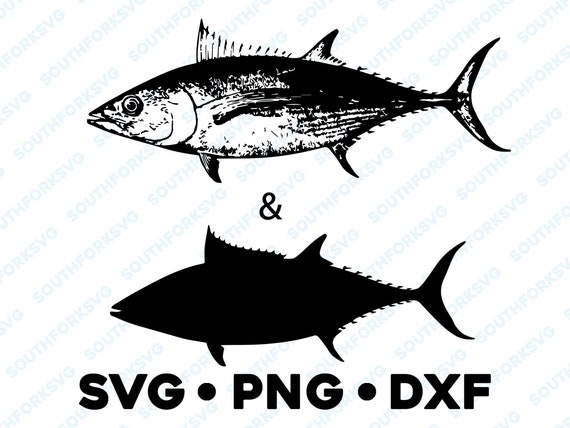 Longfin Albacore Tuna SVG PNG DXF Vector Transparent Graphic | Etsy