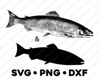 Salmon Svg Png Dxf | Etsy