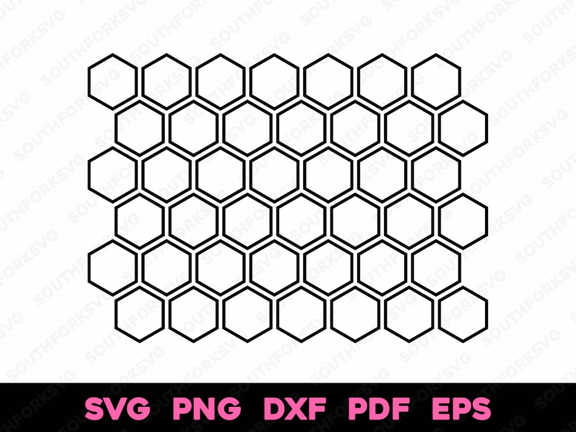 Honeycomb Pattern Svg Png Dxf Eps Pdf Seamless Hexagon Vector Graphic ...