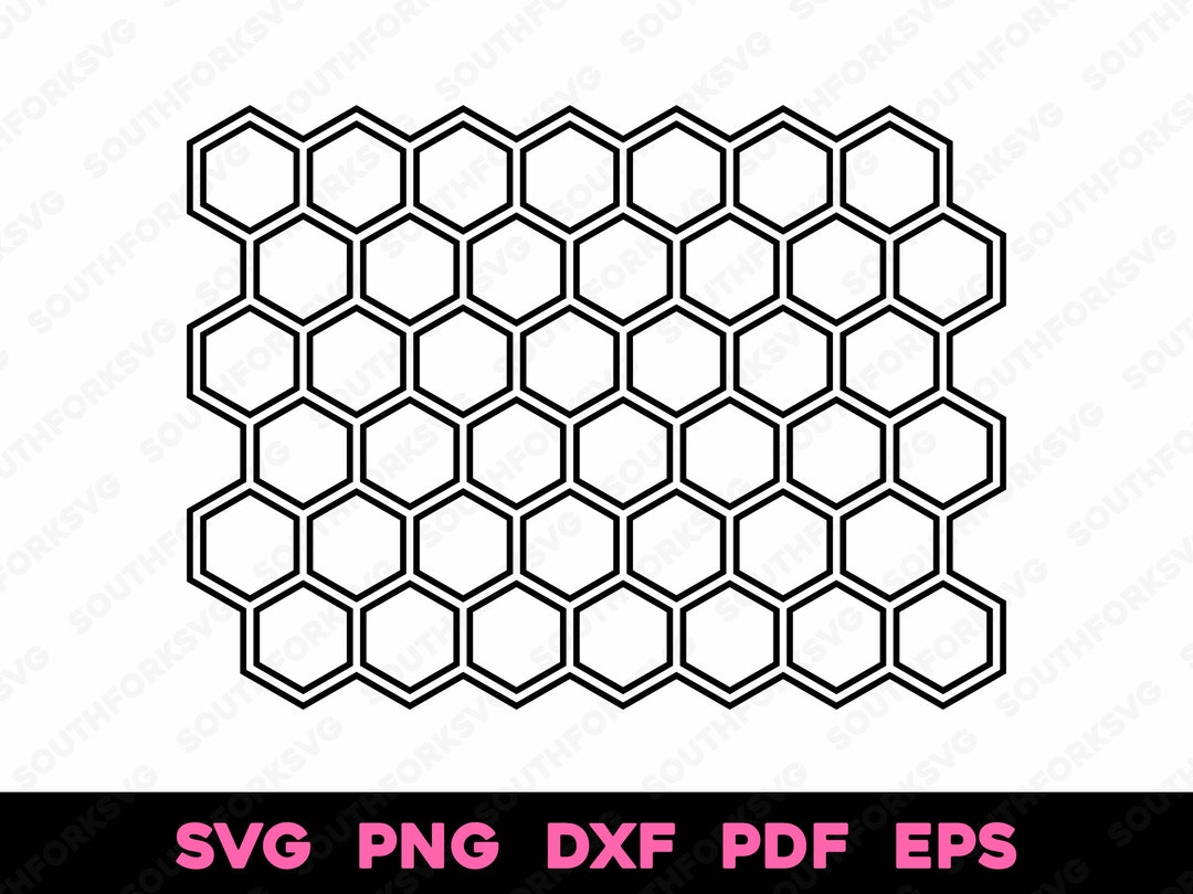 Honeycomb Pattern Svg Png Dxf Eps Pdf Seamless Hexagon Vector Graphic ...