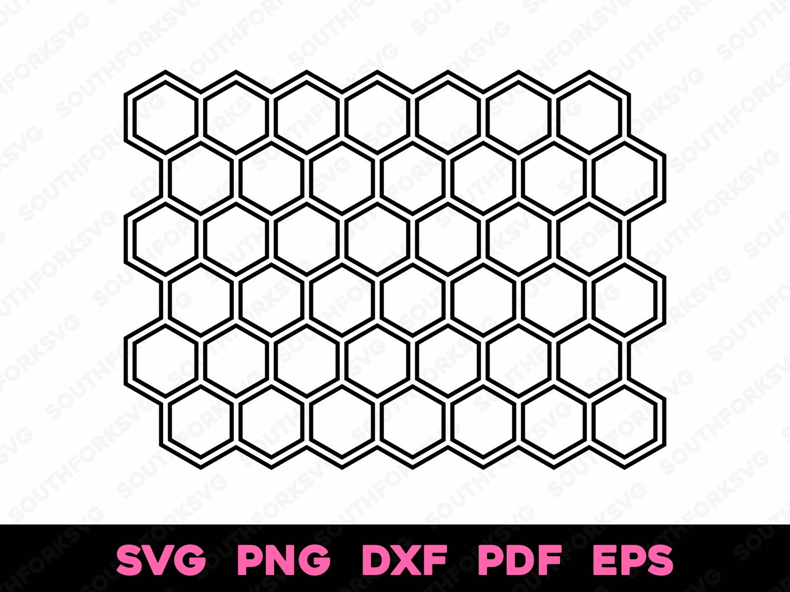 Honeycomb Pattern Svg Png Dxf Eps Pdf Seamless Hexagon Vector Graphic ...