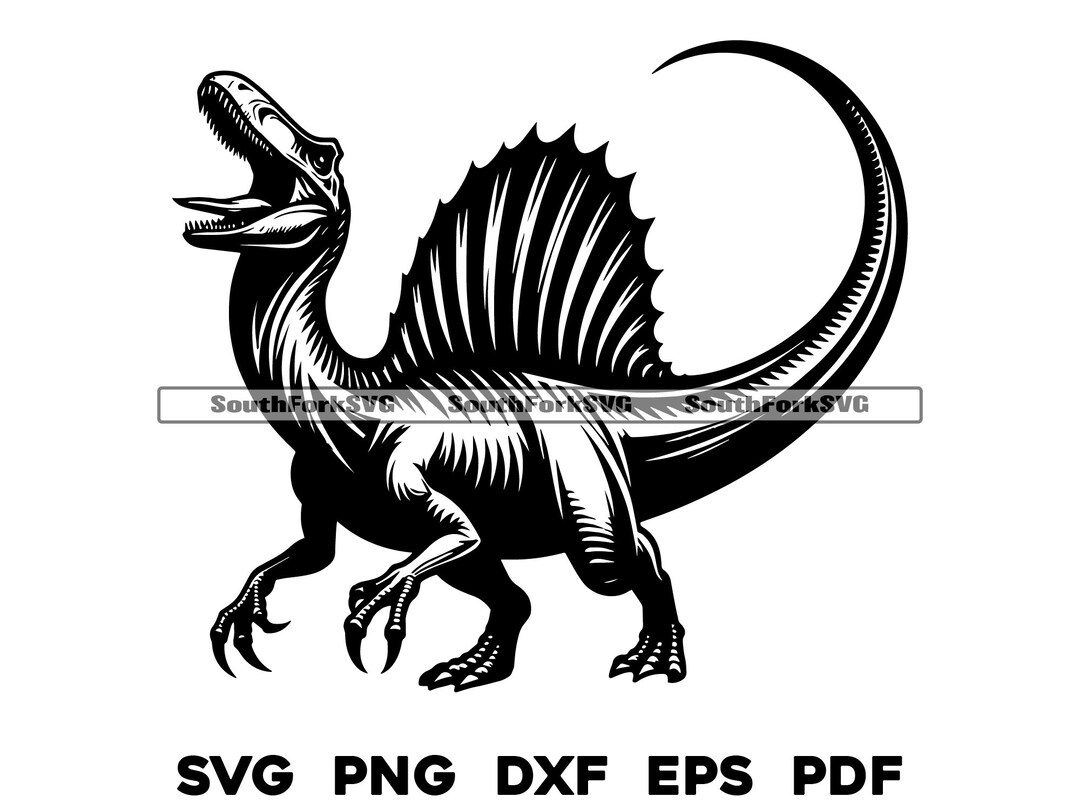 Spinosaurus Dinosaur Svg Png Dxf Eps Pdf | Vector Graphic Design Cut ...