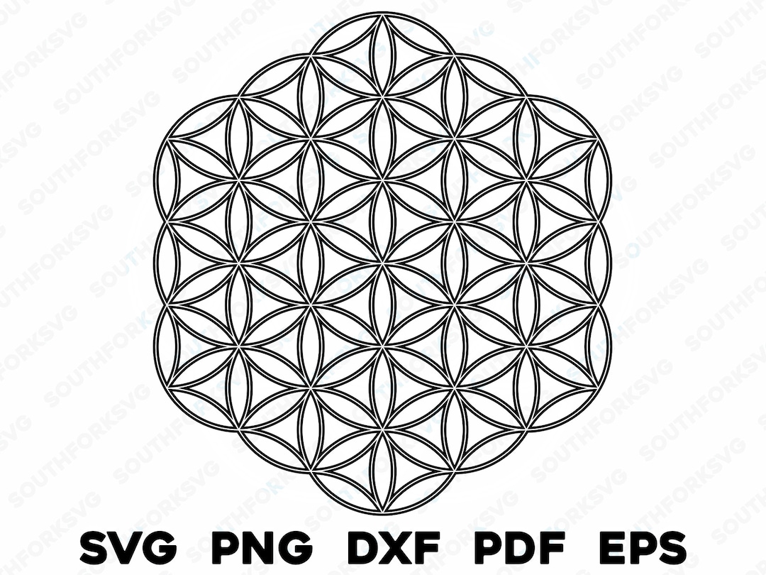 Flower of Life 6 Svg Png Dxf Eps Pdf Graphic Design Cut - Etsy