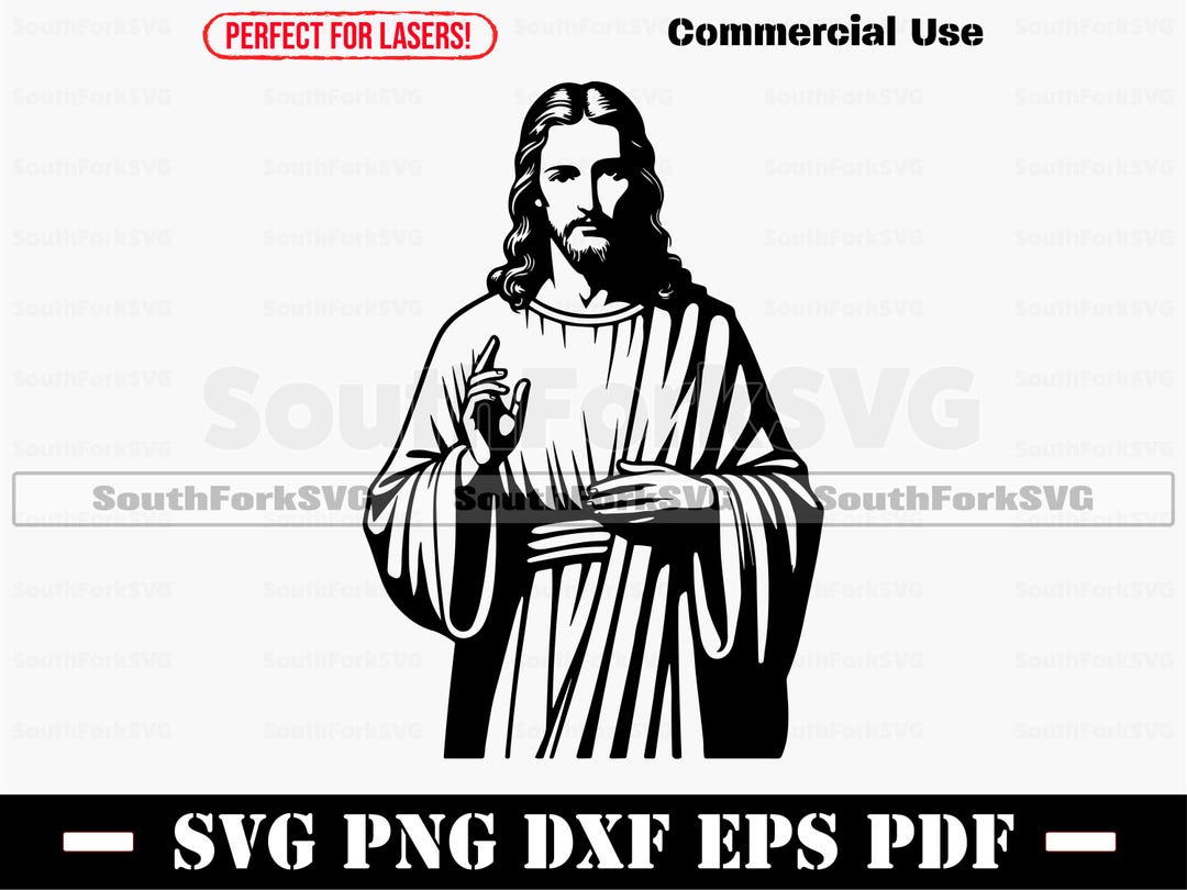 Jesus Svg Png Dxf Eps Pdf | Vector Graphic Design Cut Print Dye Sub ...