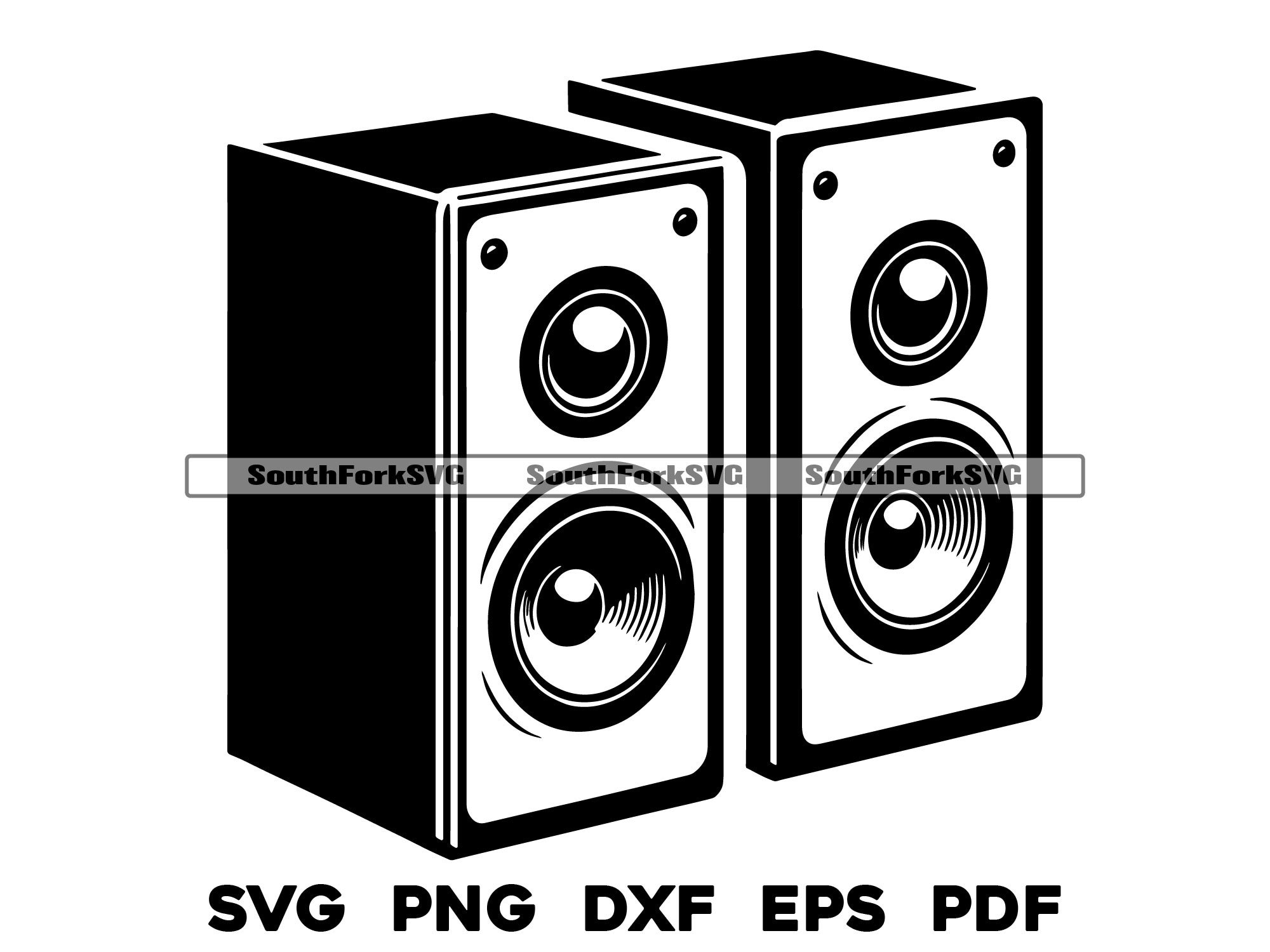 Stereo Speakers Design Files Svg Png Dxf Eps Pdf - Etsy