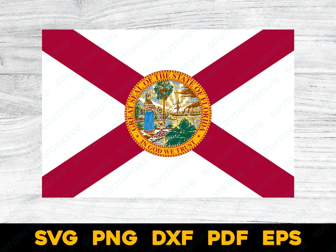 Florida State Flag Svg Png Dxf Eps Pdf Vector Graphic Design Digital ...