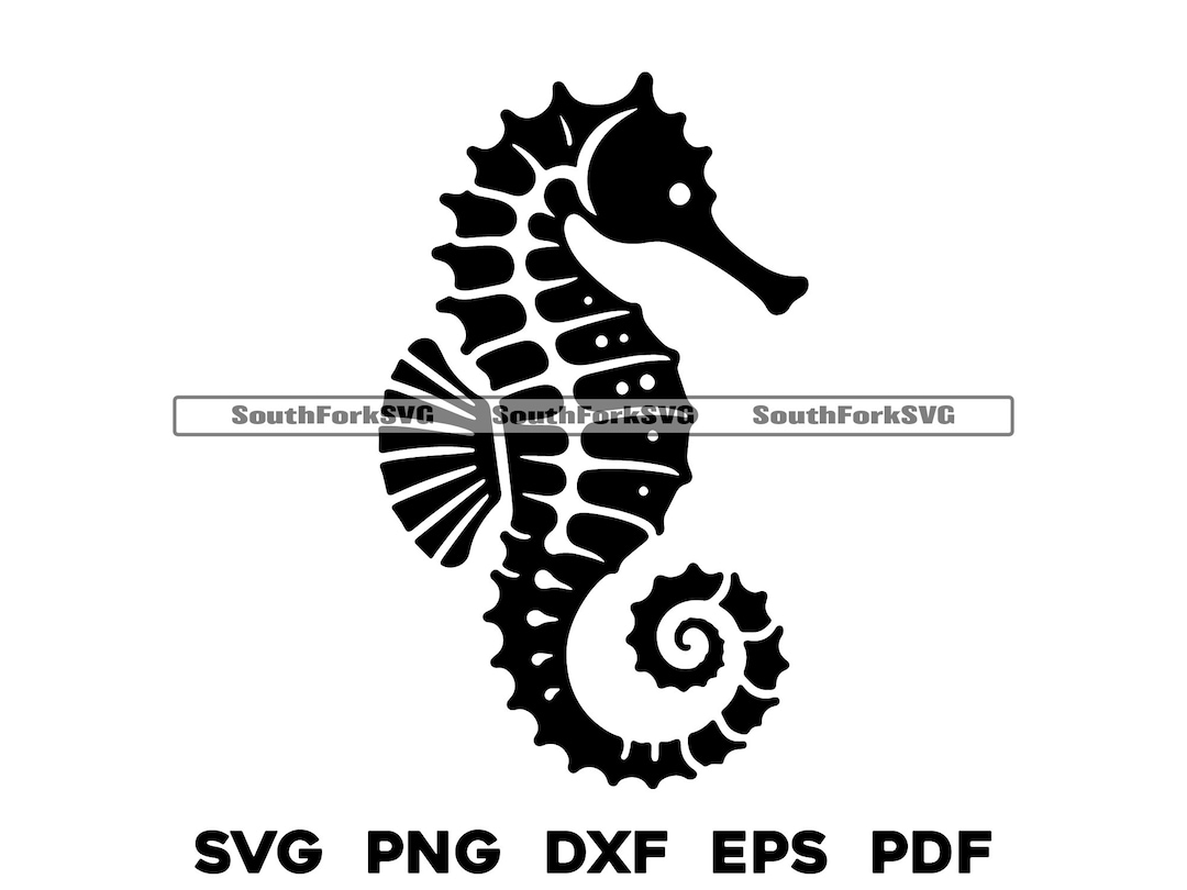 Seahorse Design Svg Png Dxf Eps Pdf | Laser Engrave Cut Print Files ...