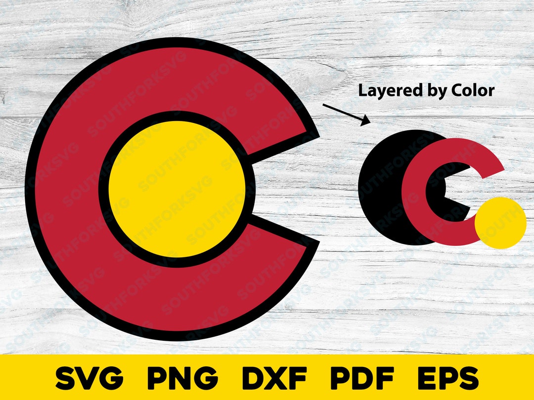 Colorado State Flag C | Svg Png Dxf Eps Pdf | Layered by Color Vector ...