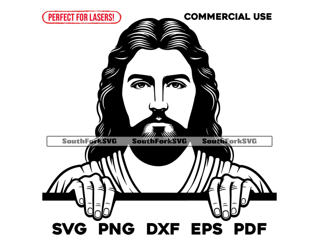 Jesus Peeking Design Svg Png Dxf Eps Pdf | Vector Graphic Design Cut ...