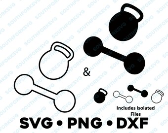 Fitness Dumbbell Dxf | Etsy