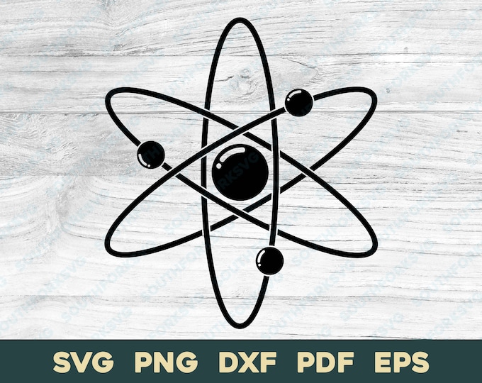 Atom Svg, Neutron Svg, Proton Svg, Science Svg. Vector Cut File for ...