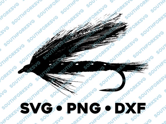 Fly Fishing Black Ghost Pattern Lure SVG PNG DXF Dry Nymph - Etsy