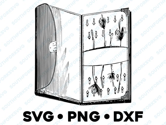 Fly Box Fishing Lure SVG PNG DXF Bundle Dry Nymph Streamer | Etsy