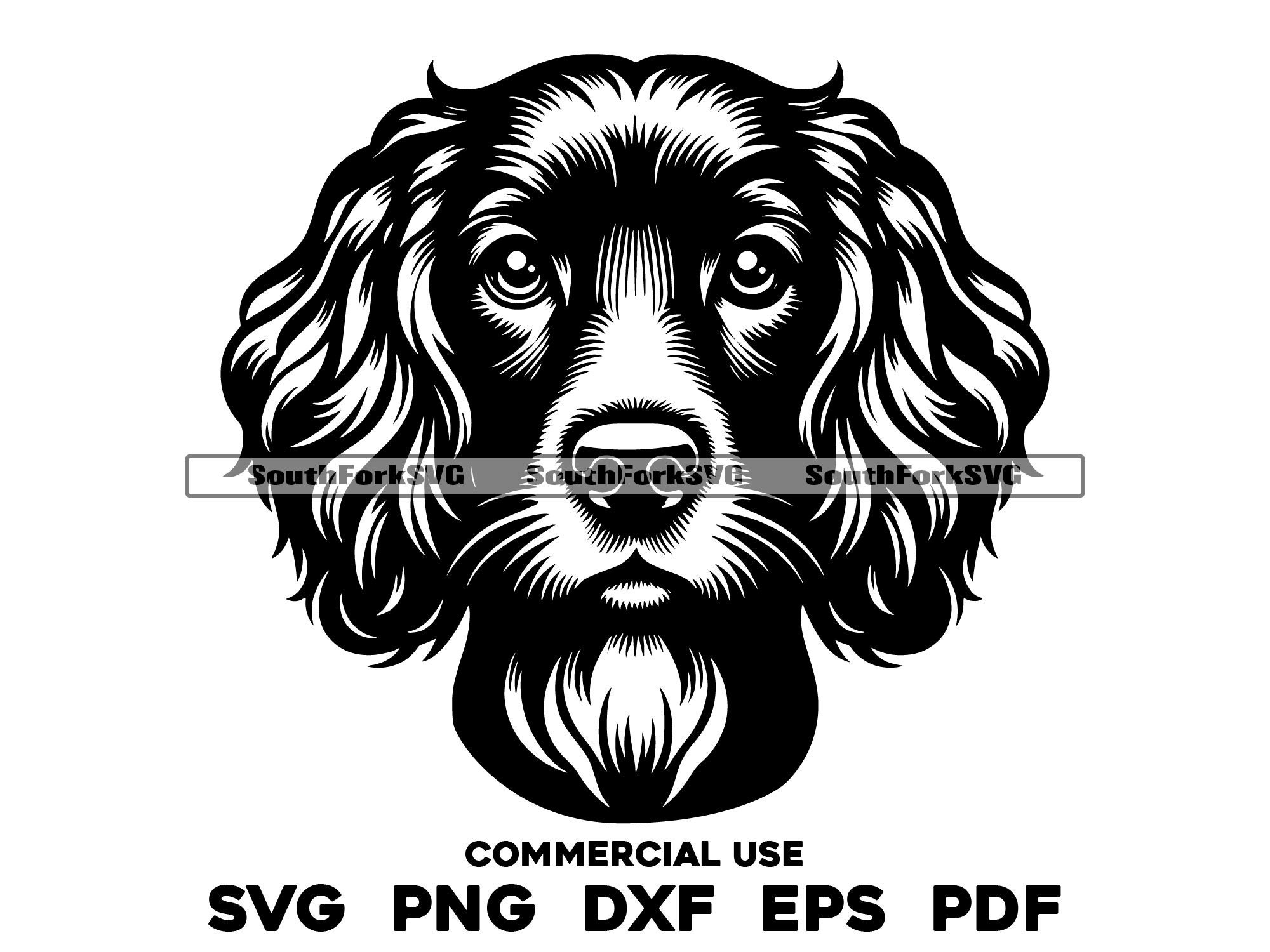 Boykin Spaniel Dog Head Design | Svg Png Dxf Eps Pdf | Vector Graphic ...