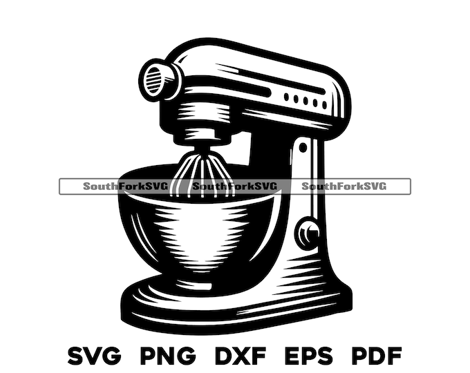 Mixer SVG File, Mixer DXF, Mixer Png, Bakery Mixer Svg, Baking Mixer ...
