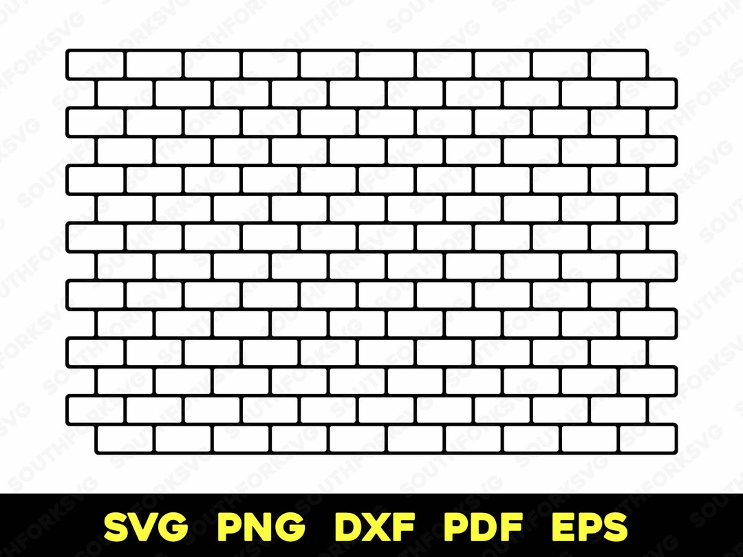 Brick Wall Design Pattern 2 | Svg Png Dxf Eps Pdf | Vector Graphic ...