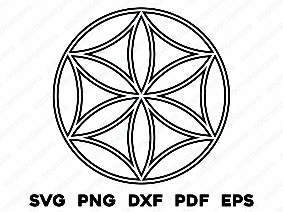 Germ of Life 2 Outline | Svg Png Dxf Eps Pdf | Graphic Design Cut Print ...
