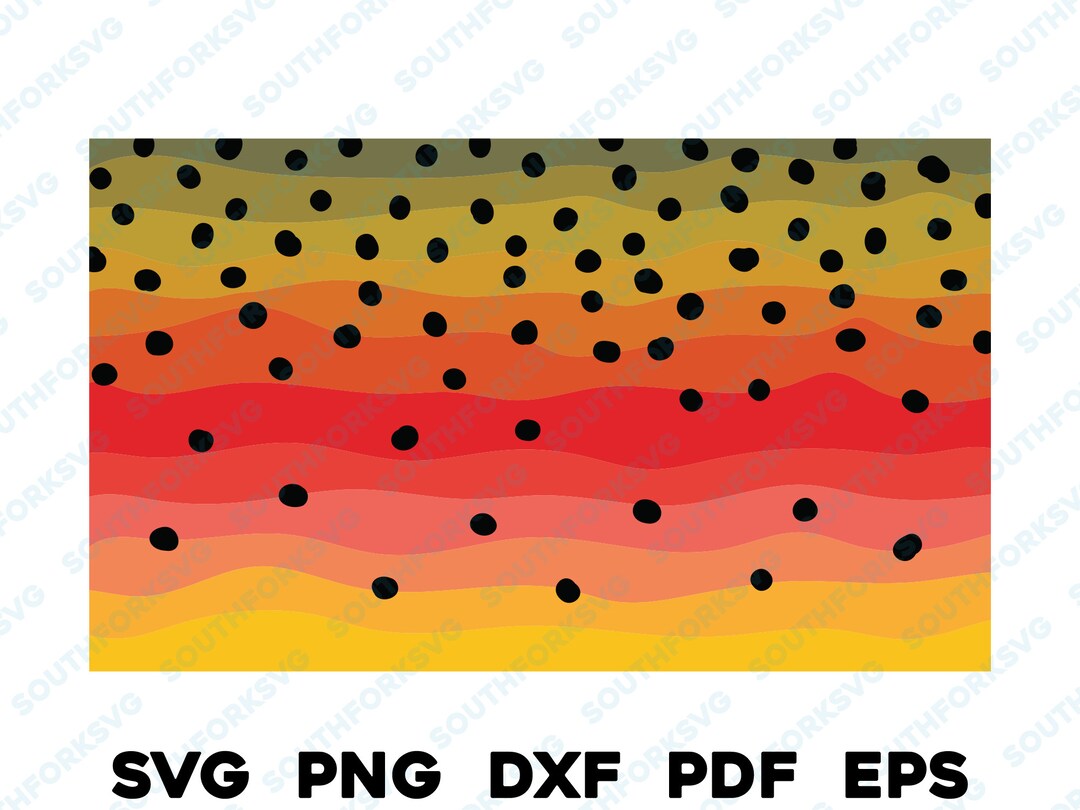 Cutthroat Trout Skin Pattern Svg Png Dxf Eps Pdf Rainbow Brook Brown ...