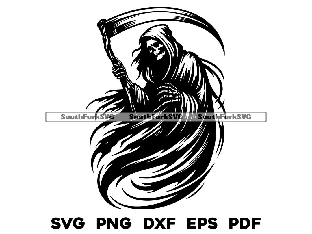 Grim Reaper Design 2 | Svg Png Dxf Eps Pdf | Vector Graphic Design Cut ...