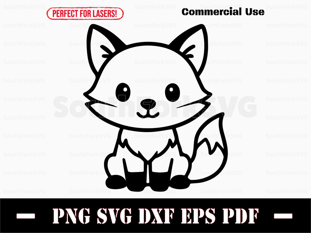 Cute Baby Fox Svg Png Dxf Eps Pdf | Vector Graphic Design Cut Print Dye ...