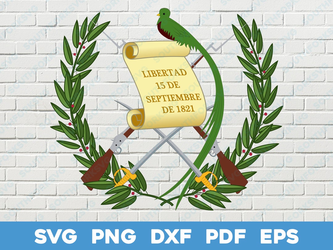 Guatemala National Flag Crest Svg Png Dxf Eps Pdf Vector Graphic Design ...