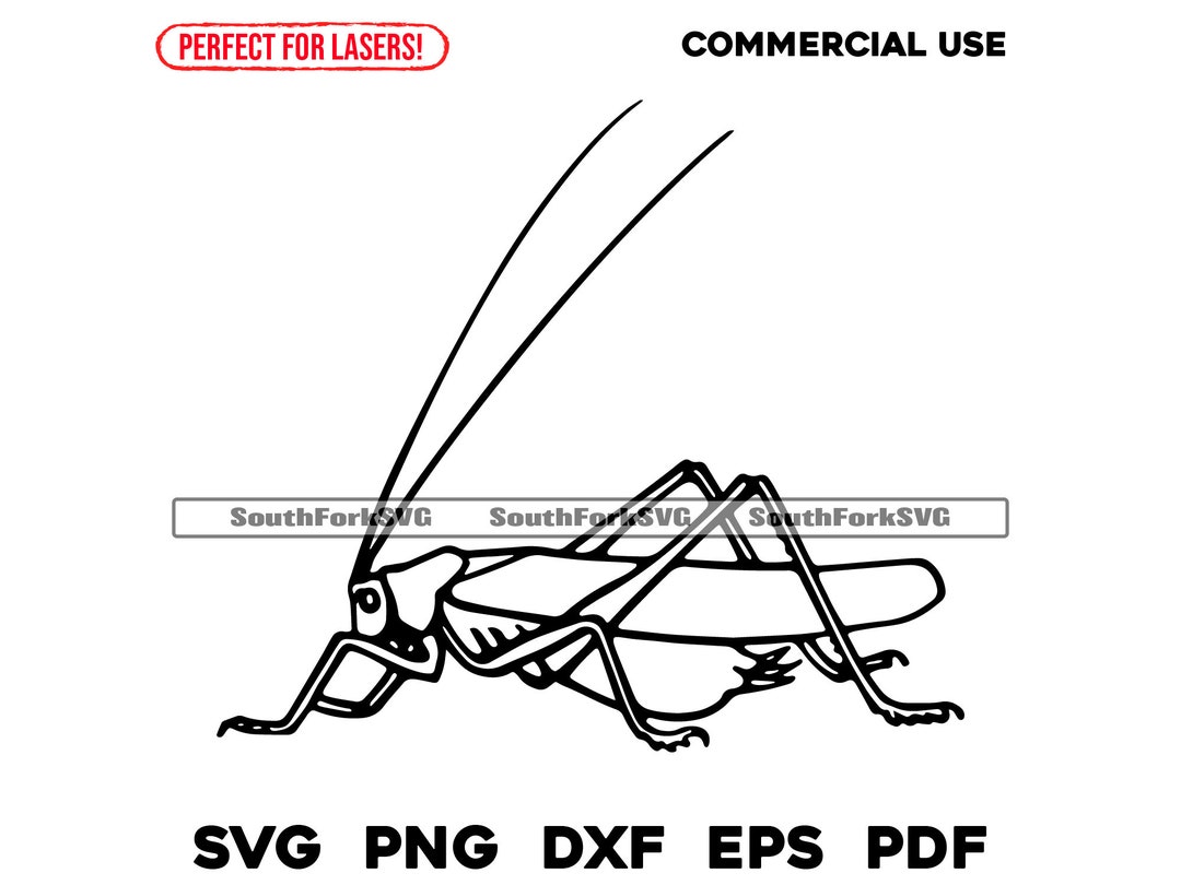 Simple Grasshopper Svg Png Dxf Eps Pdf Vector Graphic Cut File Laser ...