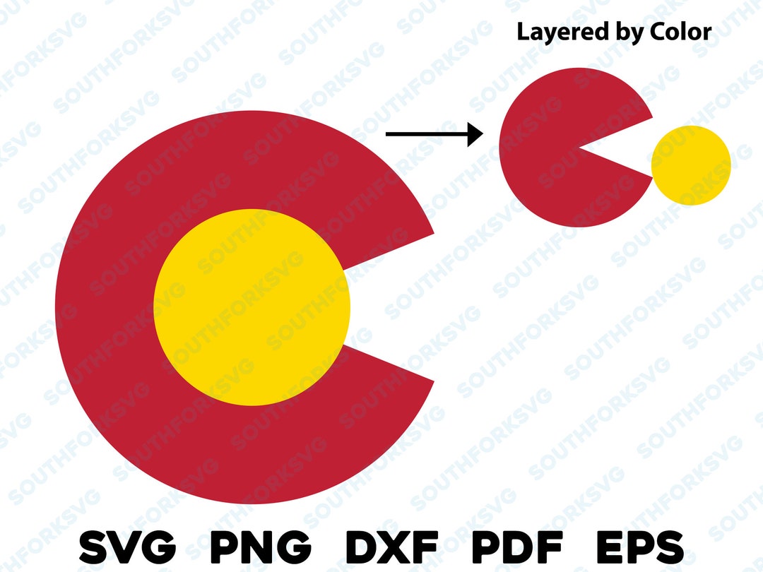 Colorado Svg Png Dxf Eps Pdf Layered by Color Vector Graphic Design ...