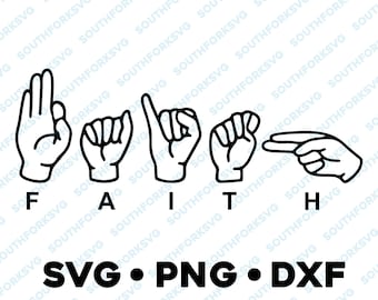Clip Art & Image Files Faith American Sign Language Alphabet SVG PNG ...