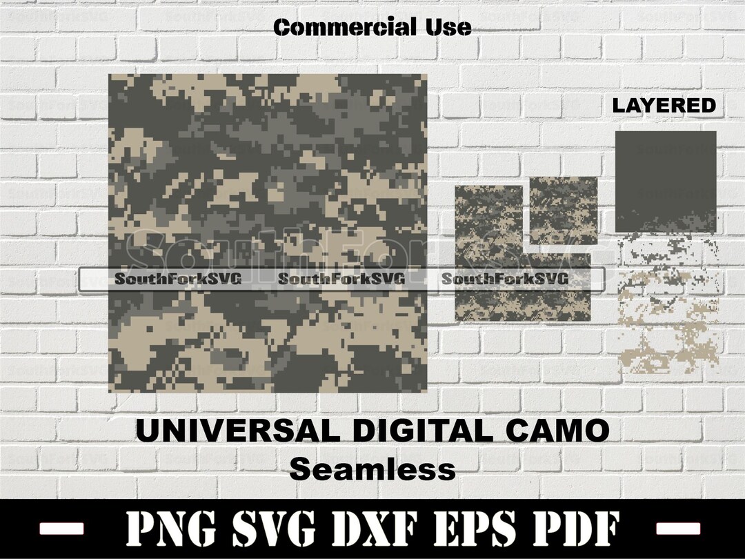 Universal Digital Camo Seamless Pattern | Svg Png Dxf Eps Pdf | Vector ...