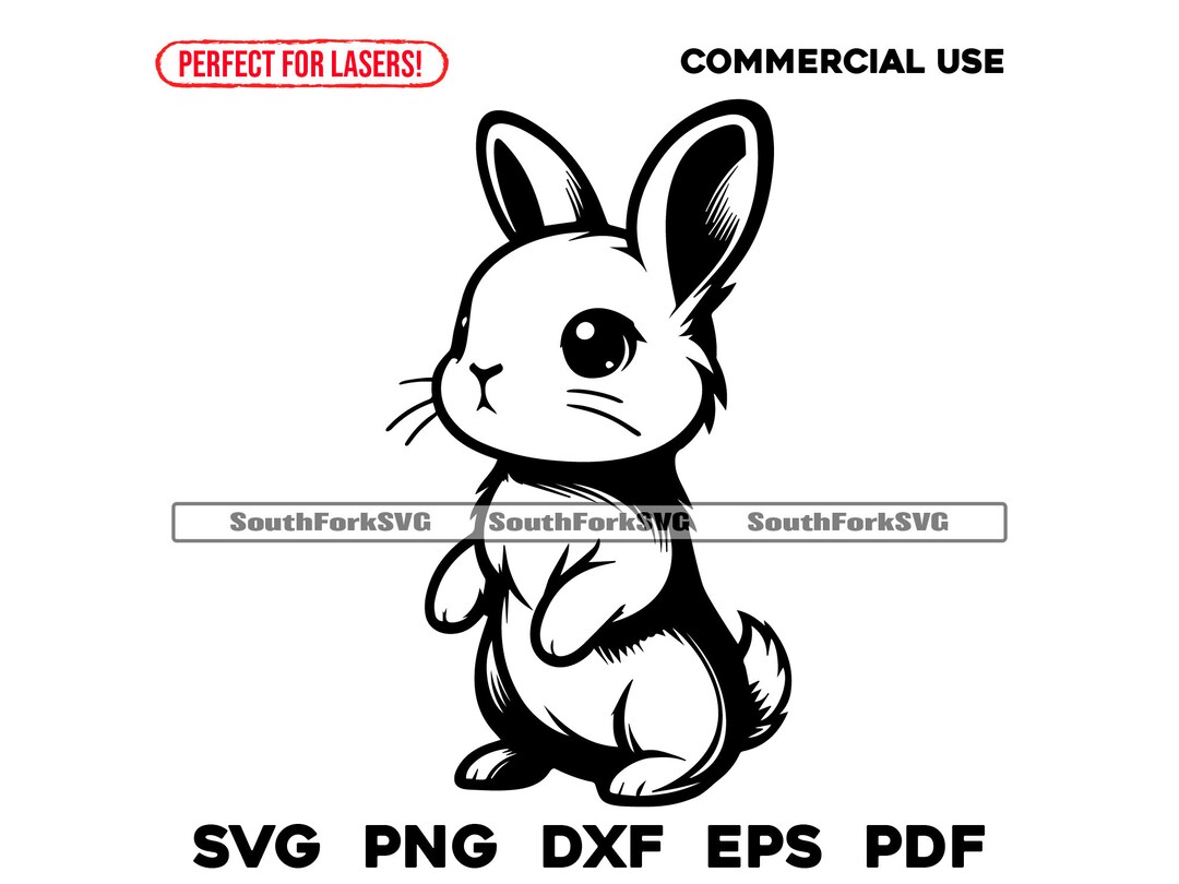 Cute Baby Bunny Svg Png Dxf Eps Pdf | Transparent Vector Graphic Design ...