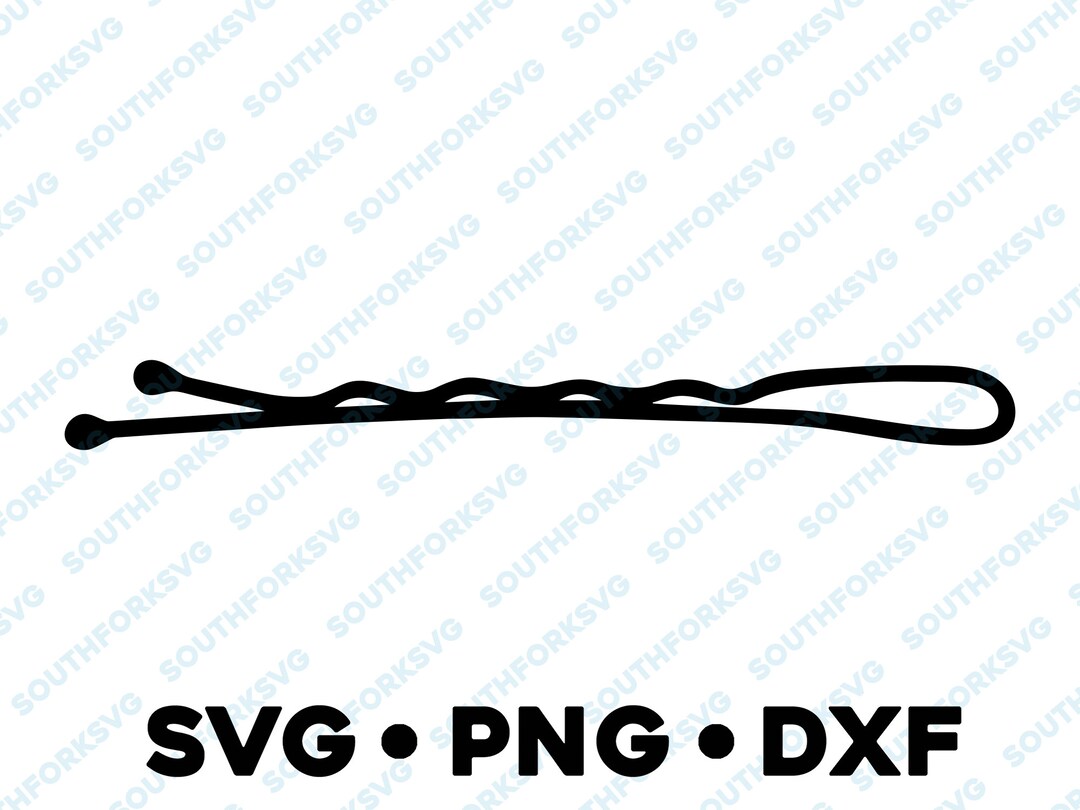 Bobby Pin SVG PNG DXF Layered by Color Cut File Silhouette Clip Art ...