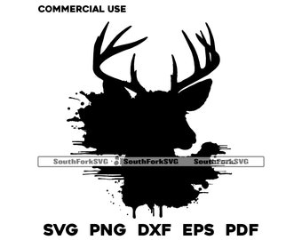 Buck Rack Deer Head SVG, Digital Download, Cut File, Png, Eps, Pdf - Etsy