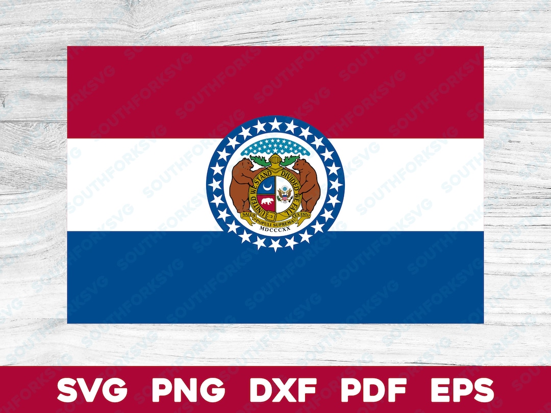 Missouri State Flag Svg Png Dxf Pdf Eps Vector Graphic Design Digital ...