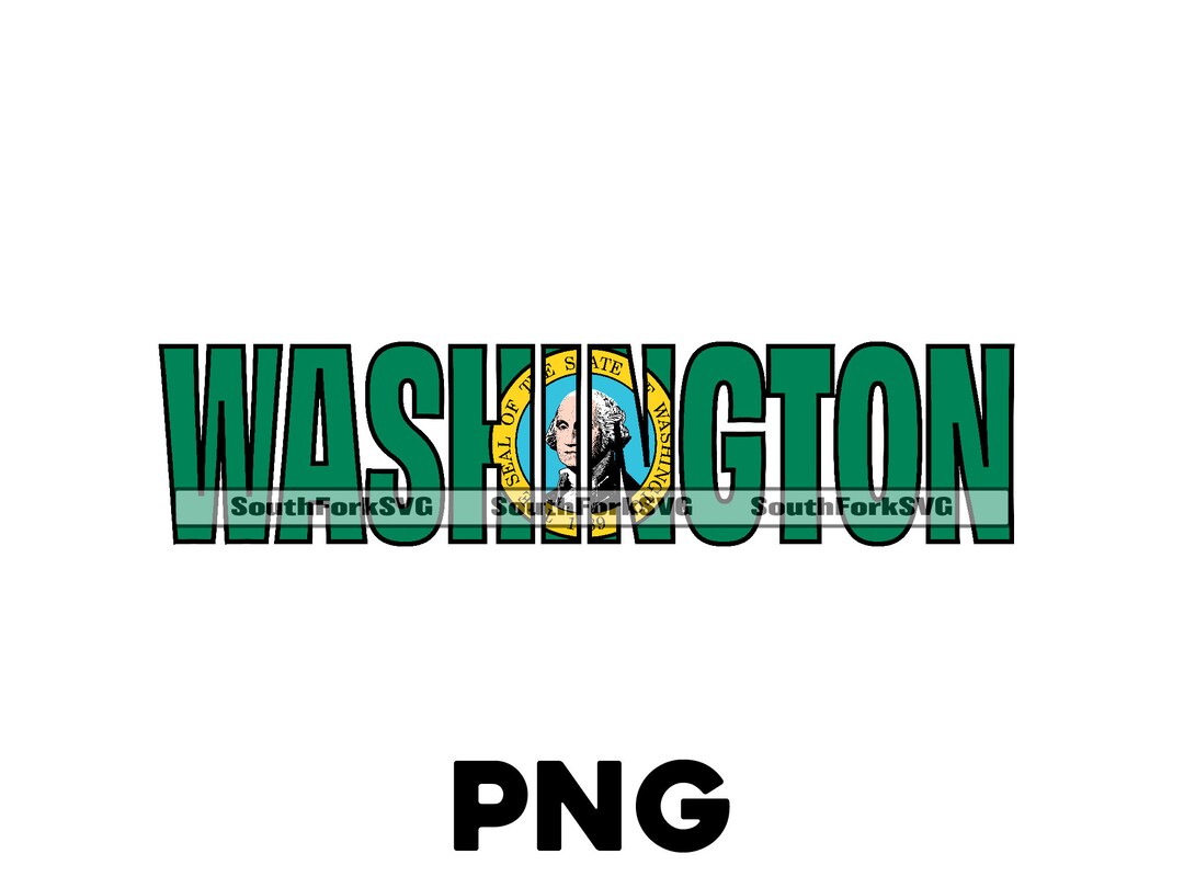Washington State Flag Name Design | PNG ONLY | Graphic Design Print Dye ...