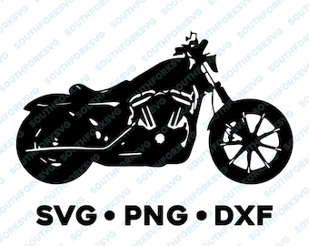 Motorcycle SVG Bundle Silhouette PNG DXF Cut File Design | Etsy Canada