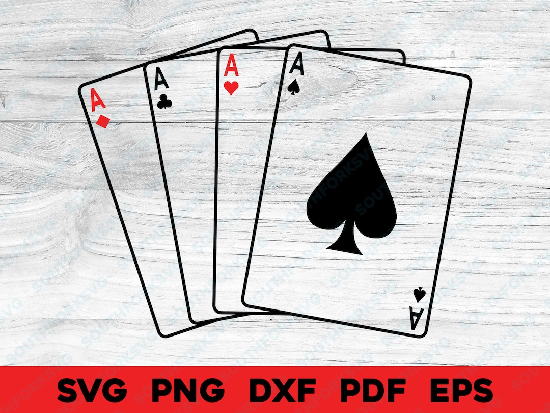 Aces Playing Cards Svg Png Dxf Eps Pdf Ace of Spades Transparent Cut ...