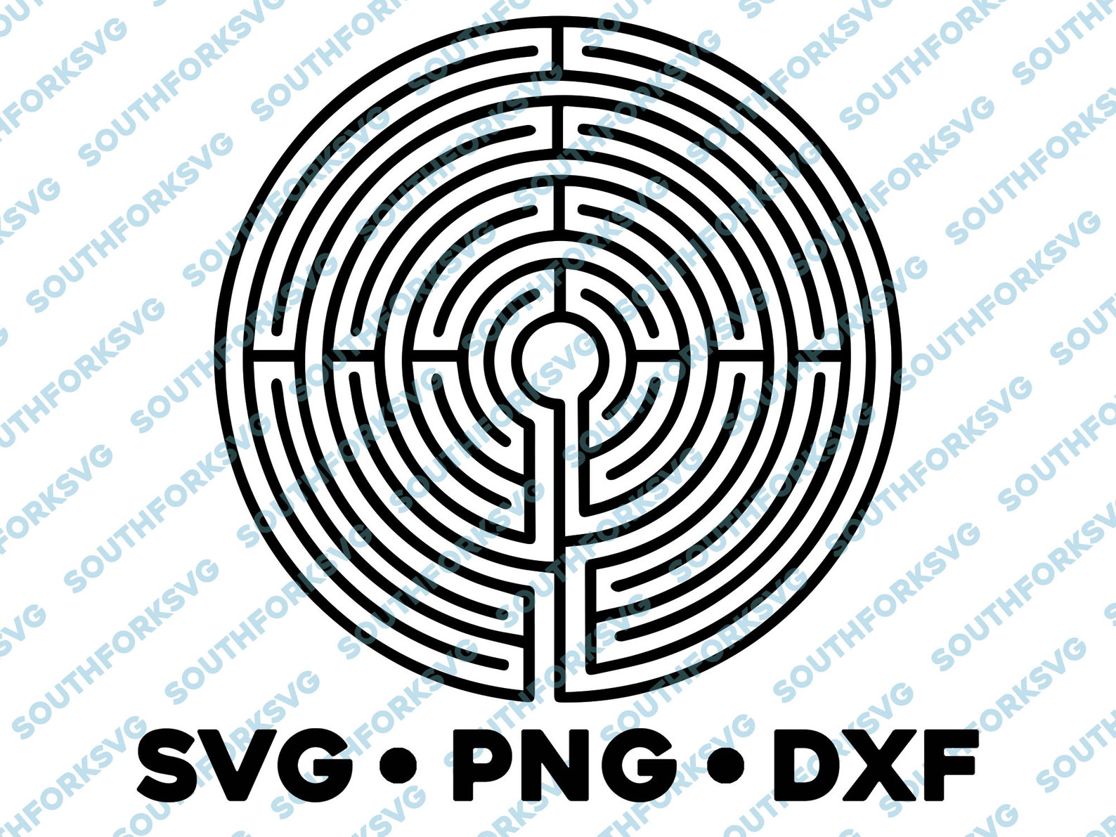 Circle Labyrinth SVG PNG DXF Symbol Vector Transparent Cricut | Etsy