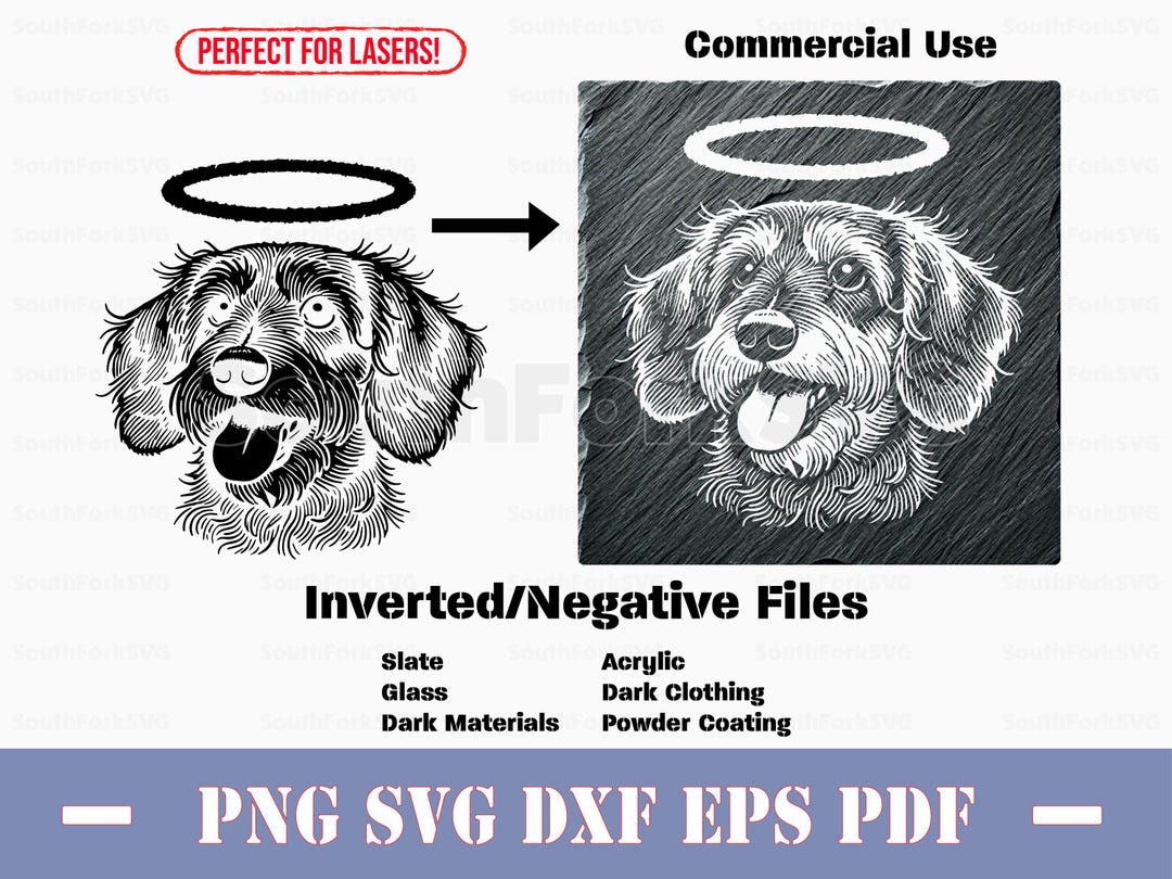 Inverted Wire-haired Dachshund Halo Svg Png Dxf Eps Pdf | Vector ...