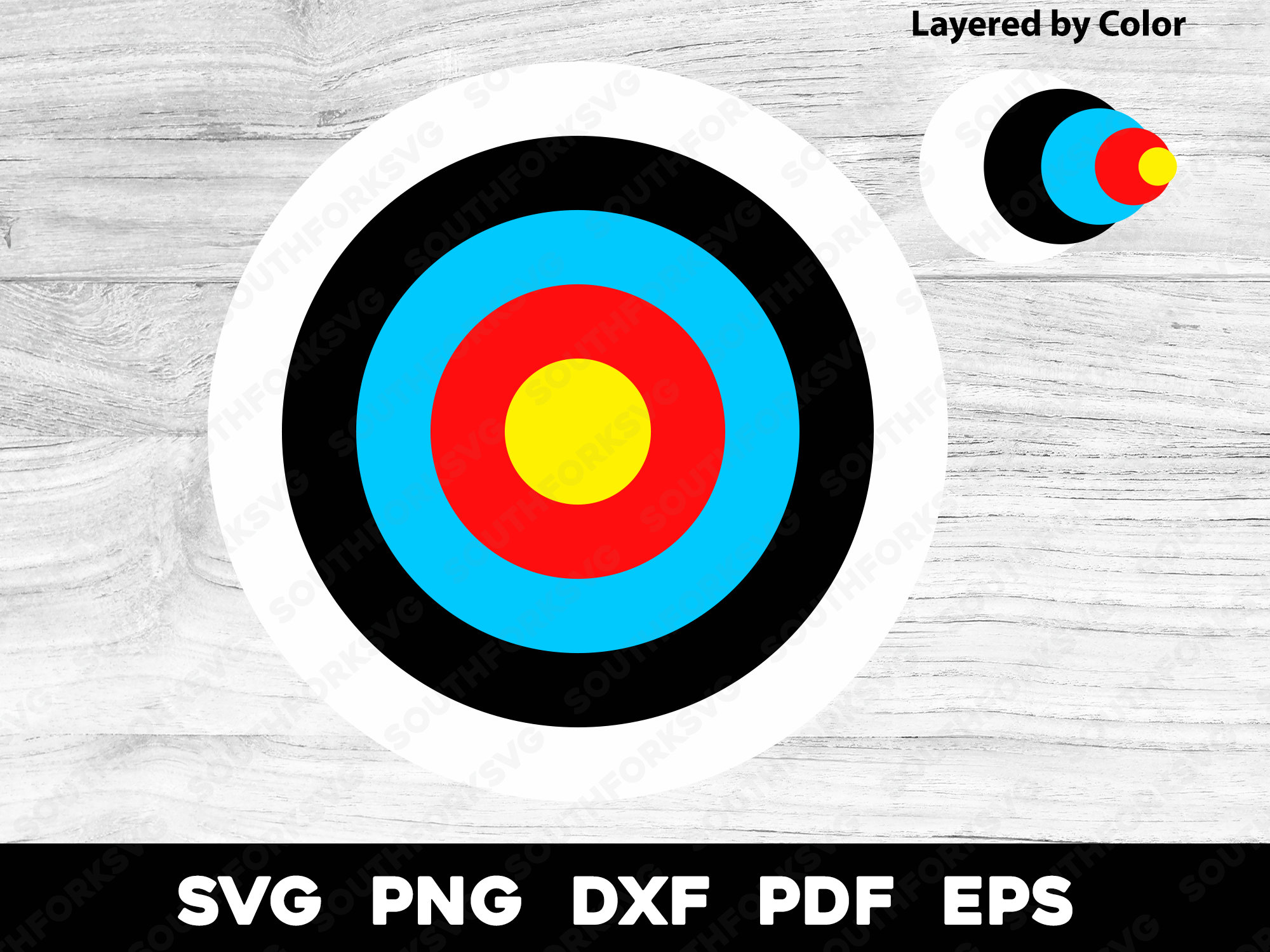 Simple Target Layered by Color | Svg Png Dxf Eps Pdf | Vector Graphic ...