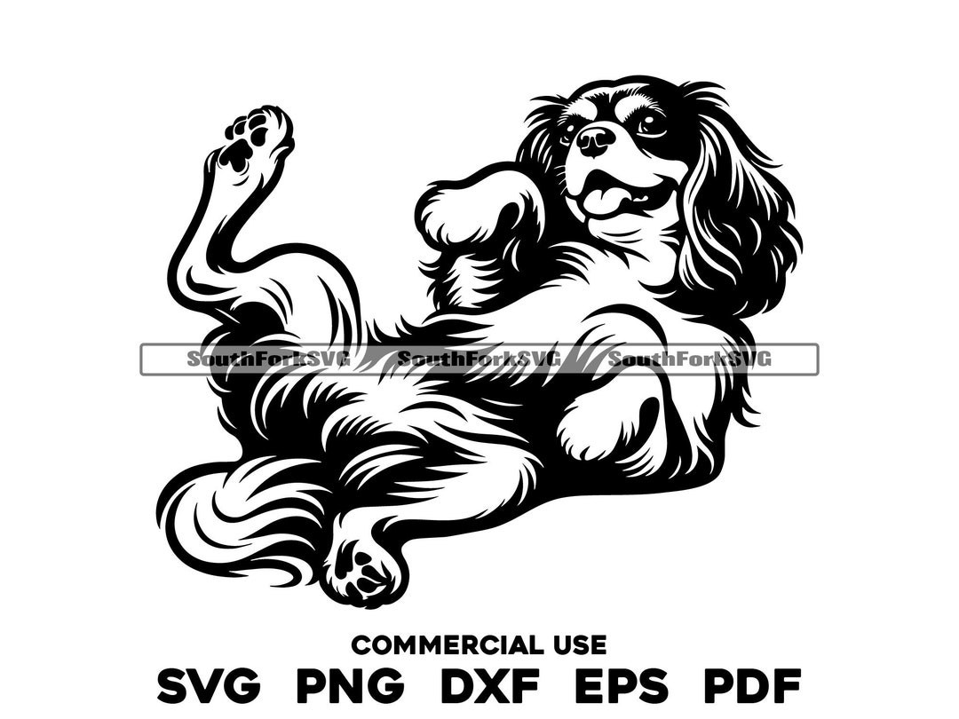 Cavalier King Charles Spaniel Dog Svg Png Dxf Eps Pdf | Vector Graphic ...