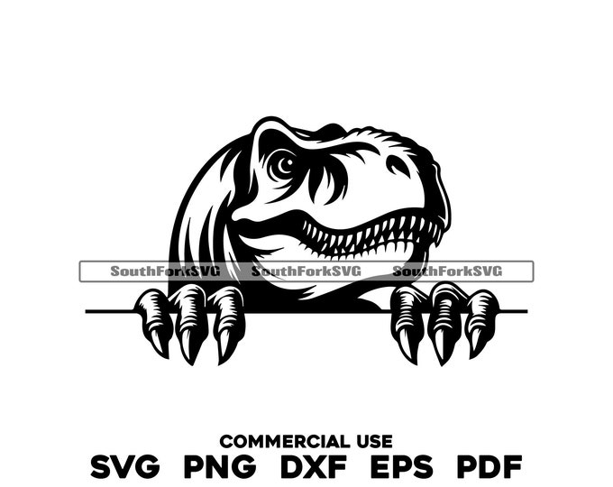 Peeking T-rex SVG Bundle 12 Clipart & PNG Files, Tyrannosaurus Rex Svg ...