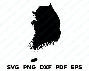 South Korea Map Svg - Etsy Canada