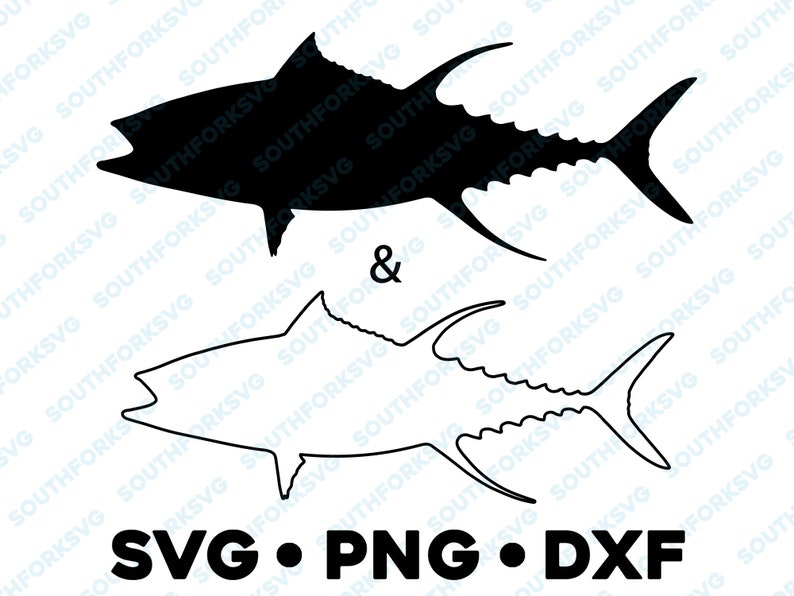 Tuna SVG PNG DXF Vector Transparent Graphic Design Cut File Fish ...