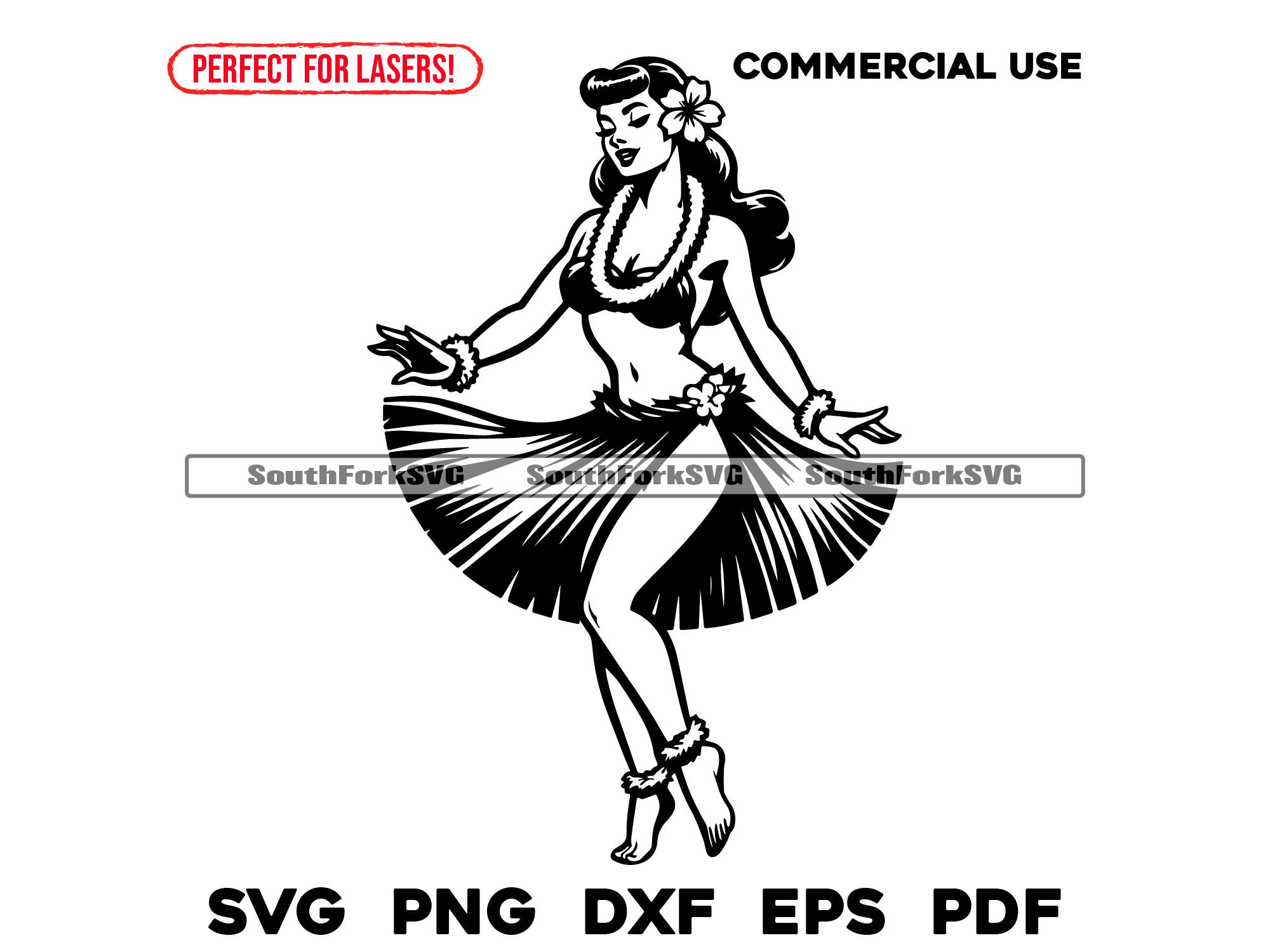 Hula Dancer Stencil