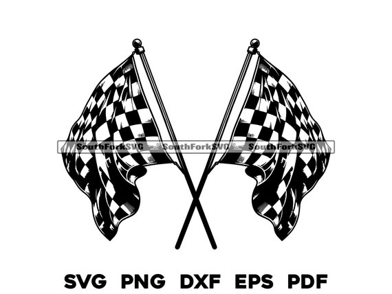 Crossed Racing Flags Clip Art Free Racing Flag Clipart Images