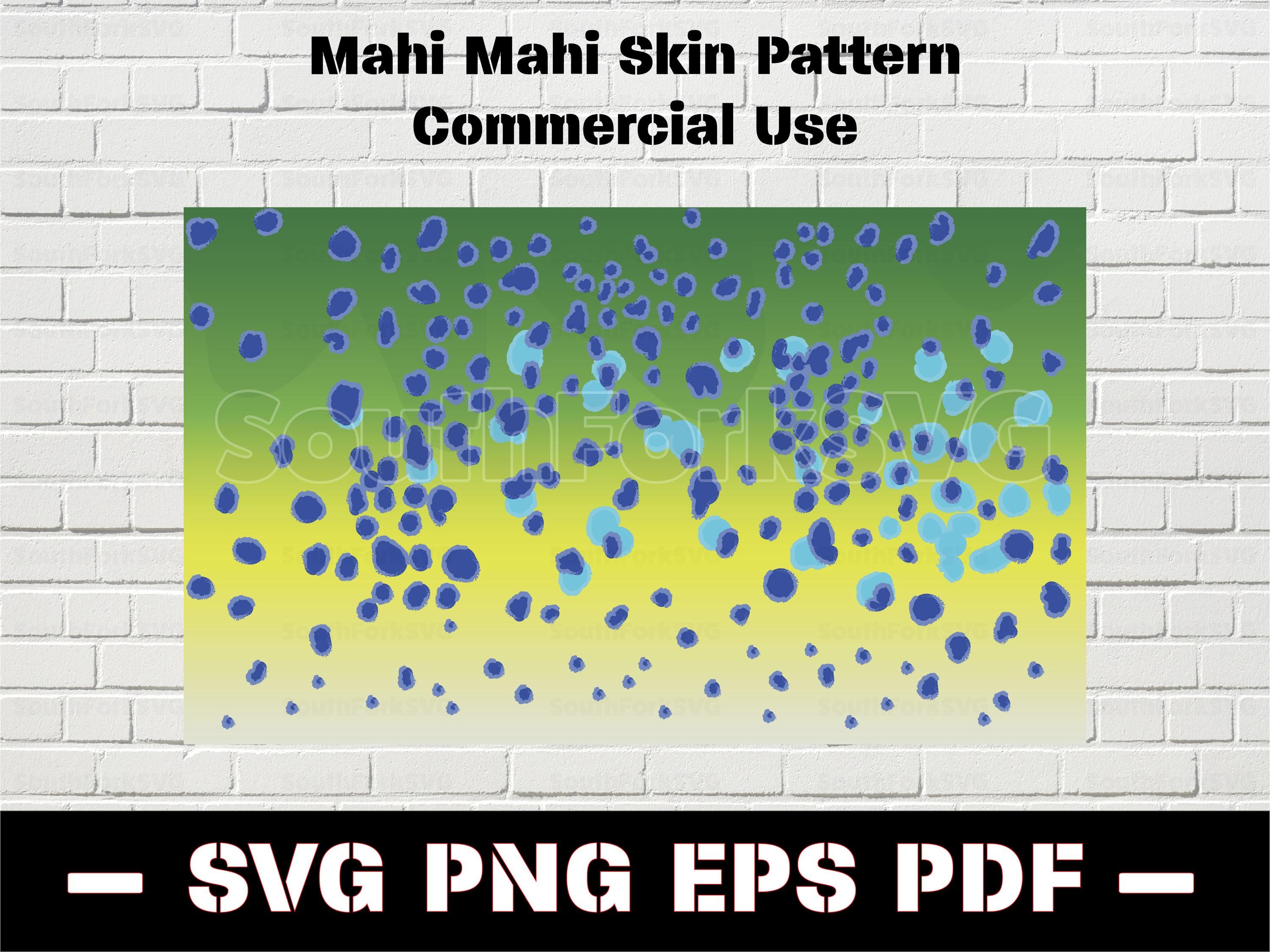 Mahi Mahi Skin Pattern Svg Png Eps Pdf | Saltwater Game Fish Fishing ...