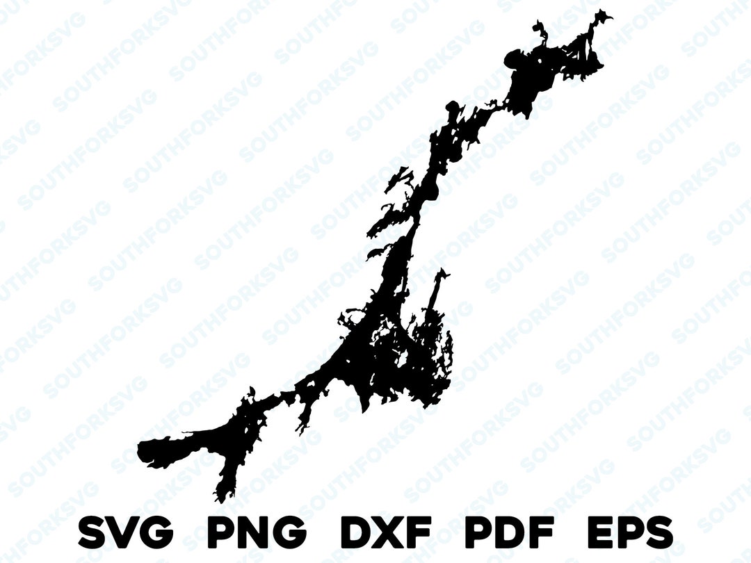 Big Rideau Lake Ontario Canada Map Shape Outline Silhouette Svg Png Dxf ...