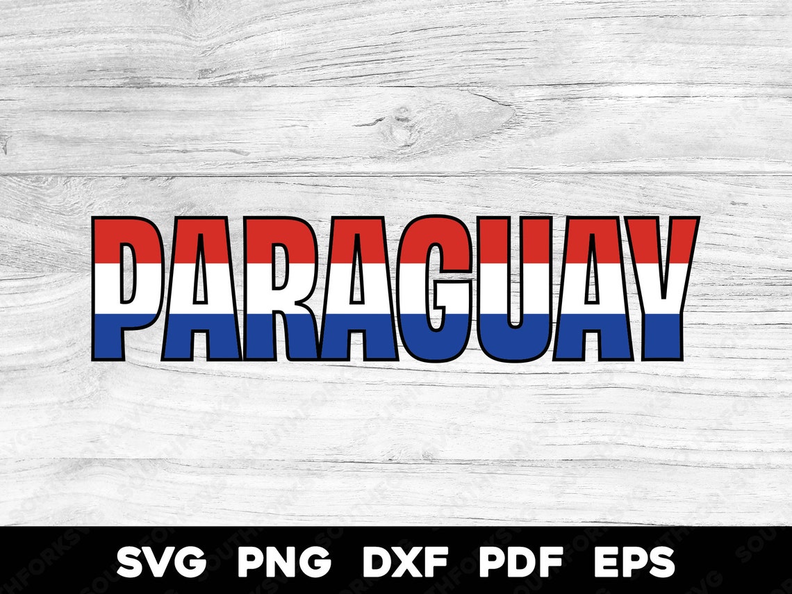 Paraguay Flag Name Design | Svg Png Dxf Eps Pdf | Vector Graphic Design ...