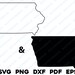Simple Iowa State Silhouette & Outline Shapes Svg Png Dxf Pdf Eps ...