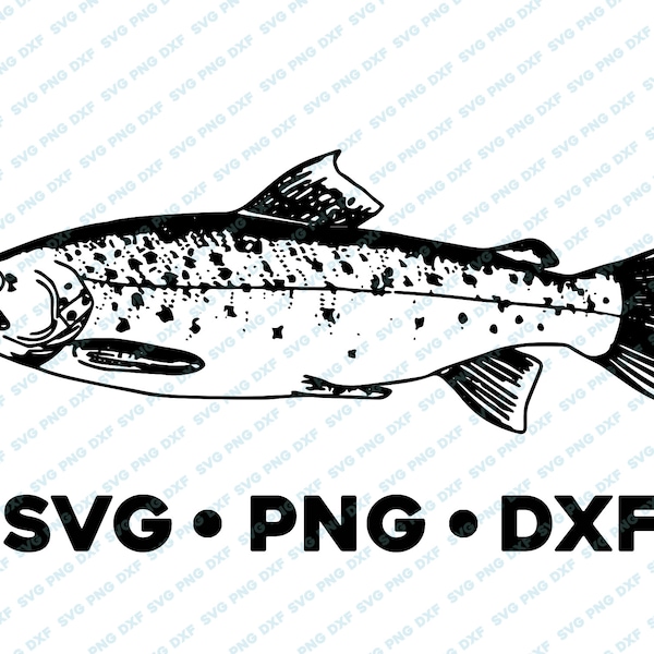 Trout Salmon Dxf - Etsy